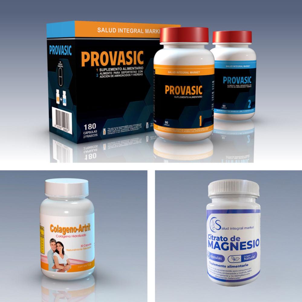 Pack Provasic + Frasco Colagenoartrit + Frasco Citrato de Magnesio ...